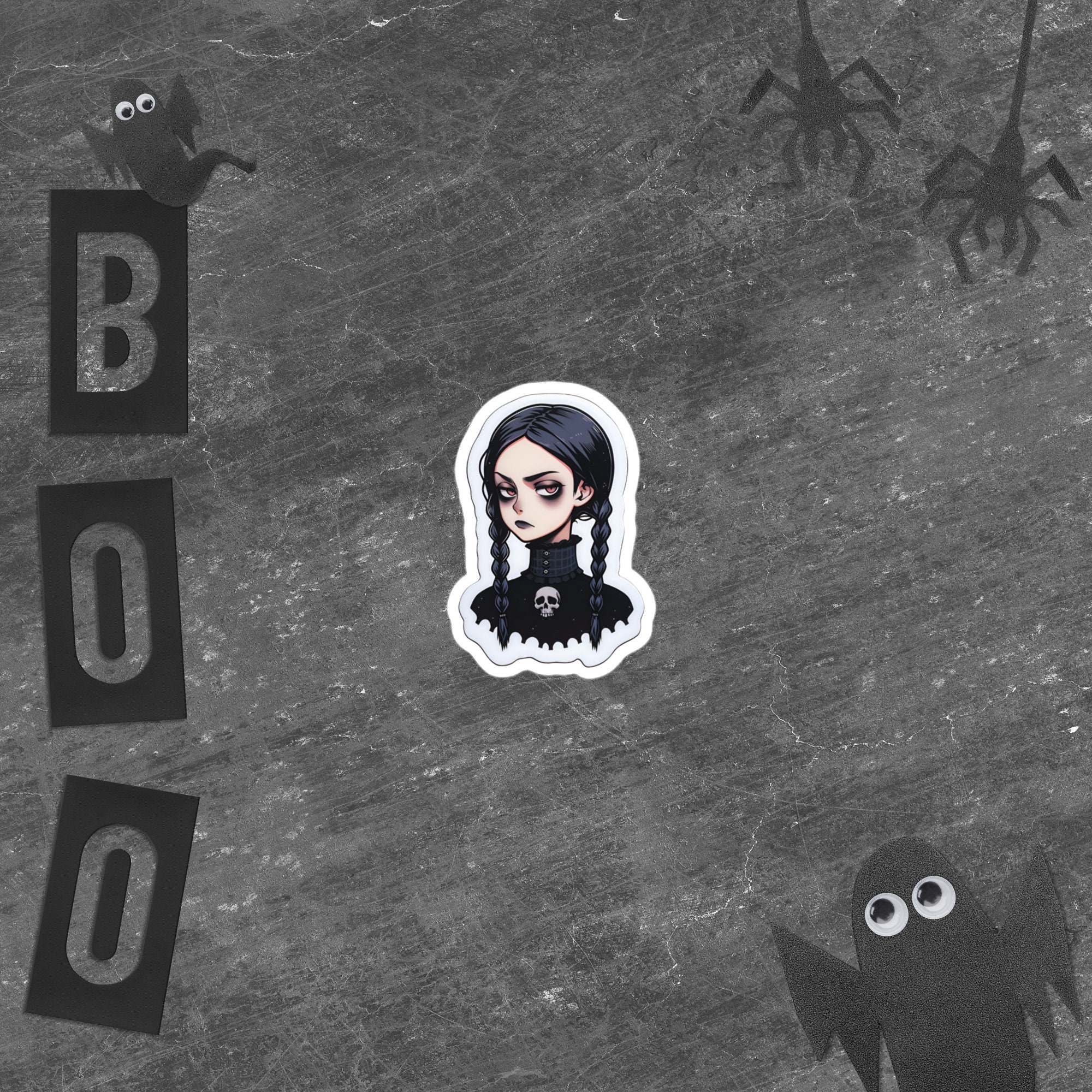 Goth Wednesday Addams Sticker - Etsy