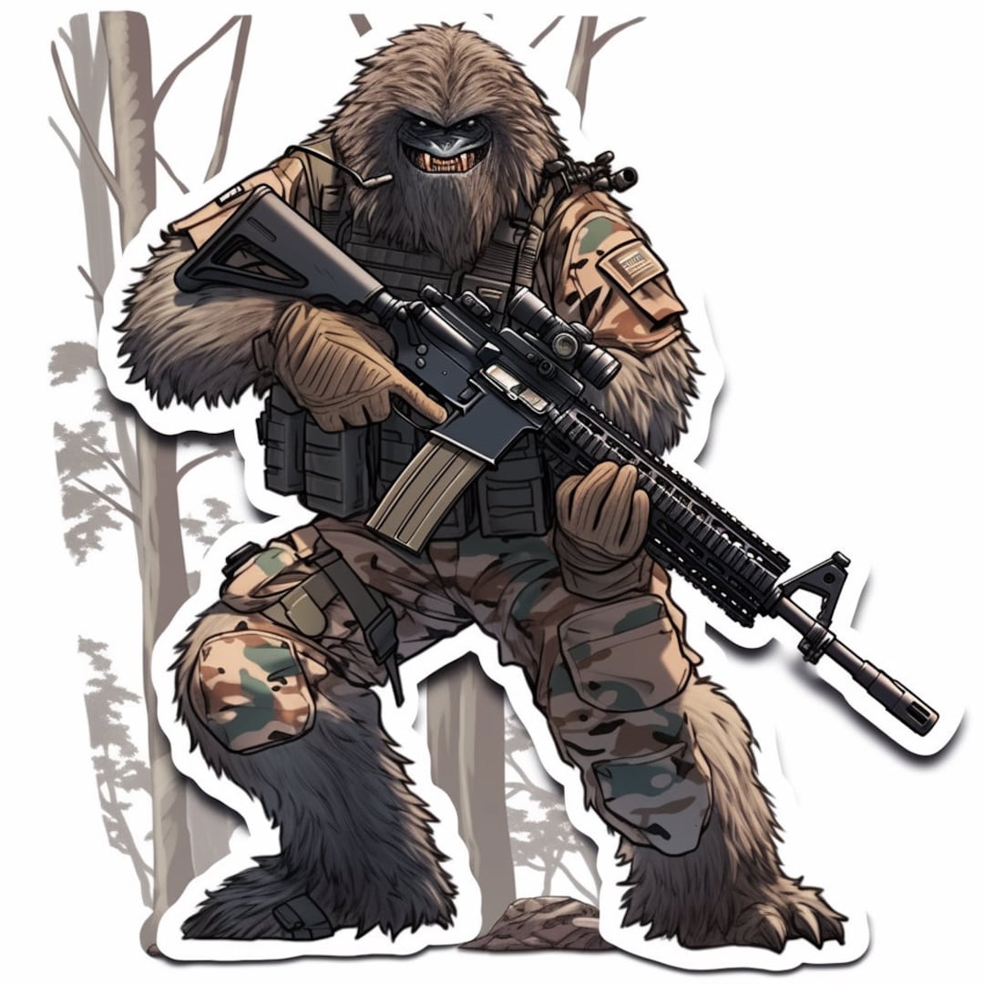 Tactical Bigfoot, Sasquatch, Sticker, CLEARANCE - Etsy