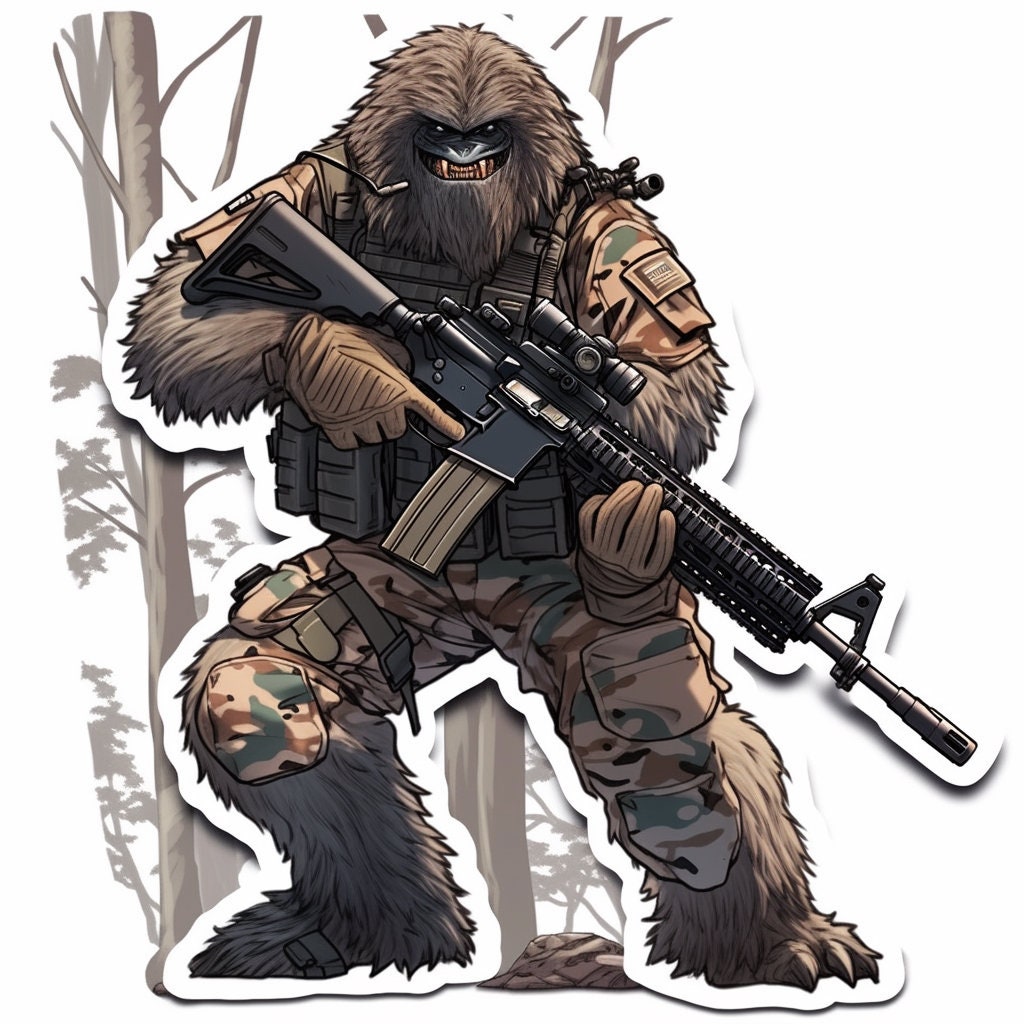 Tactical Bigfoot Sasquatch Sticker CLEARANCE - Etsy