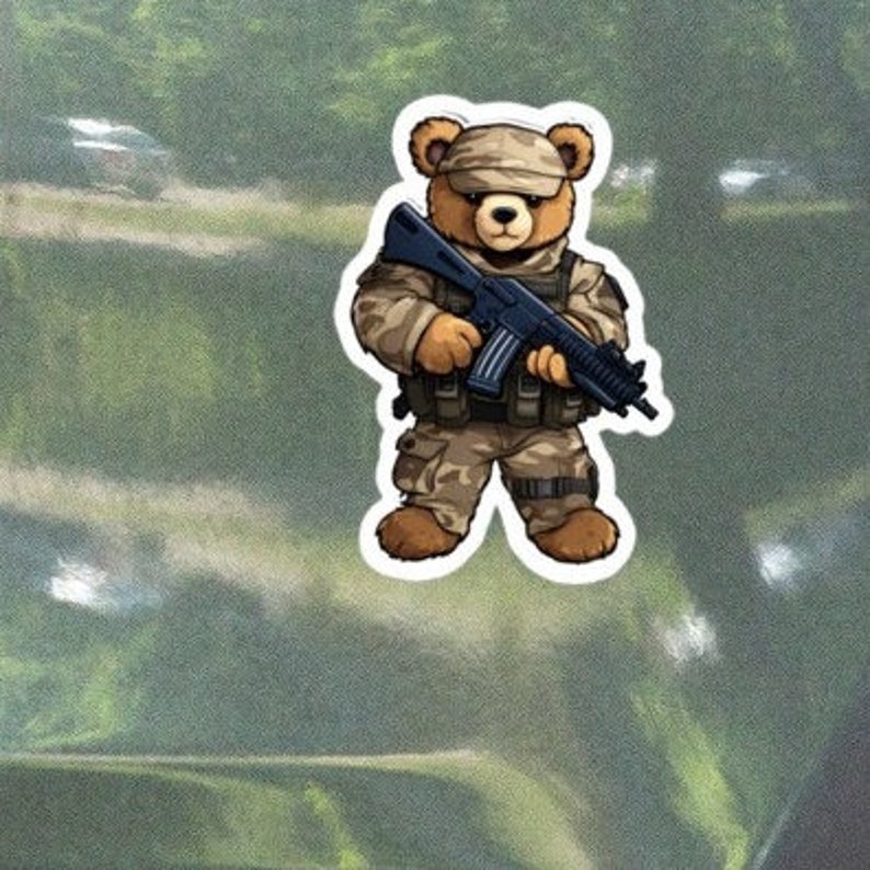 Tactical Teddy Bear, Military, Bubble-free Stickers - Etsy