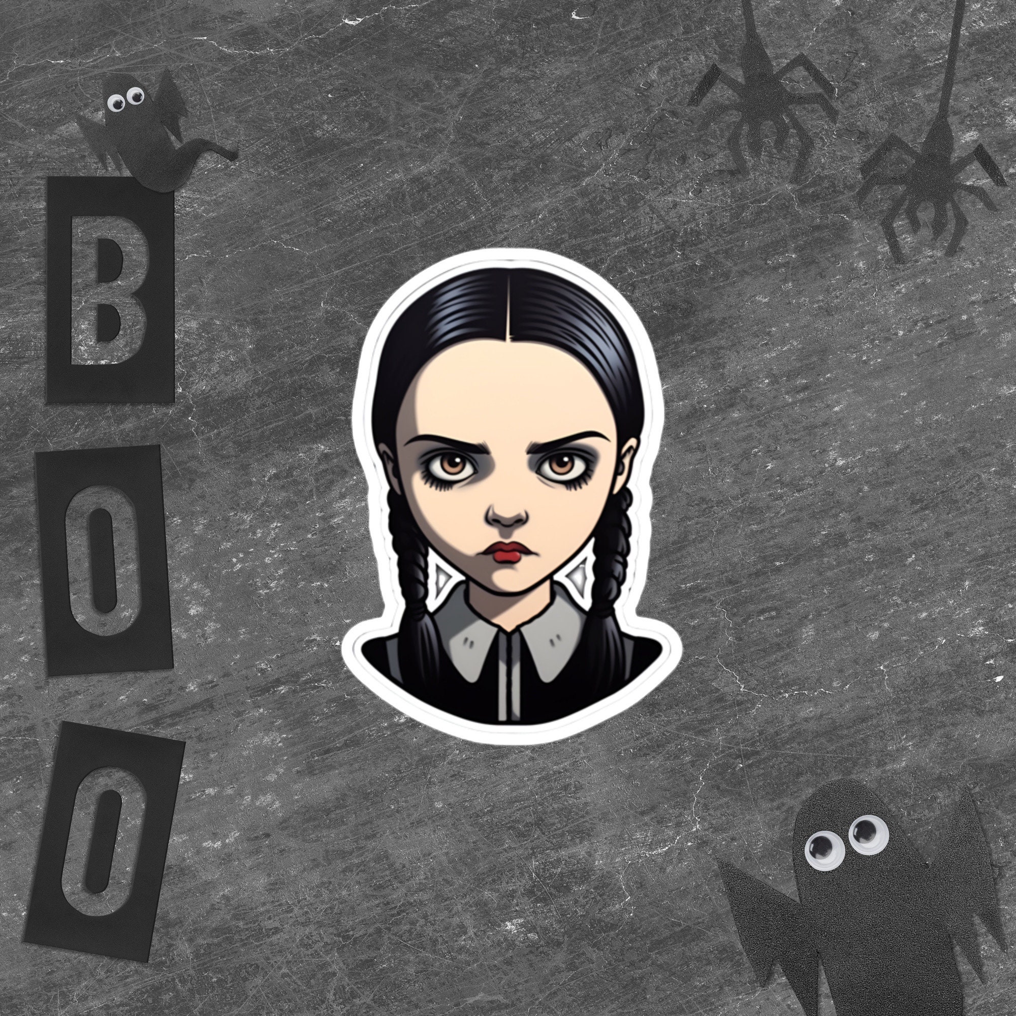 The wednesday Addams Look, Sticker - Etsy