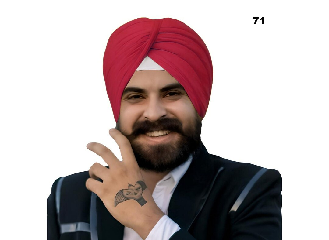 GR OVERSEAS Singh is King Rani (71) Traditional Full Voile, Punjabi Hat ...