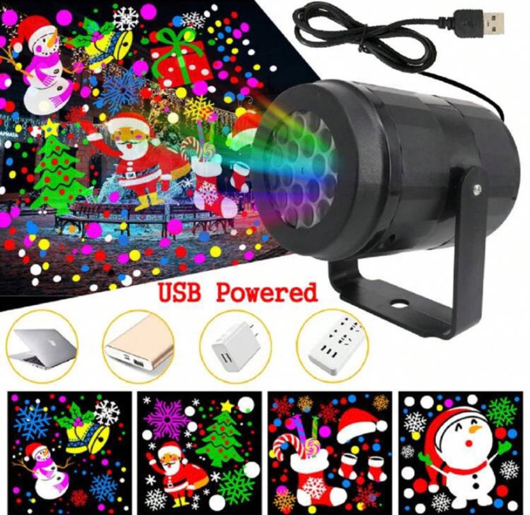 USB Powered Snowflake Christmas Projector Light Indoor Decor - Etsy