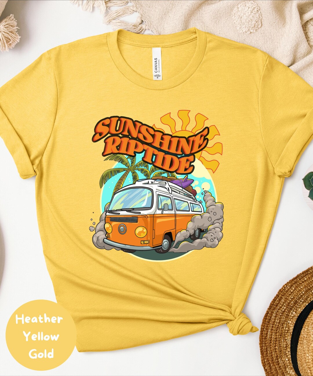 Sunshine Riptide T-shirt Gift, Vacation Shirt, Beach Lover Tee, Groovy ...