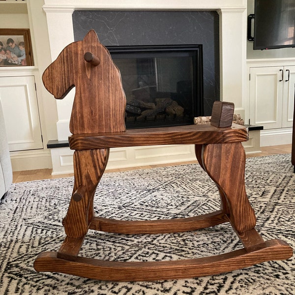 Wooden Rocking Horse - Etsy