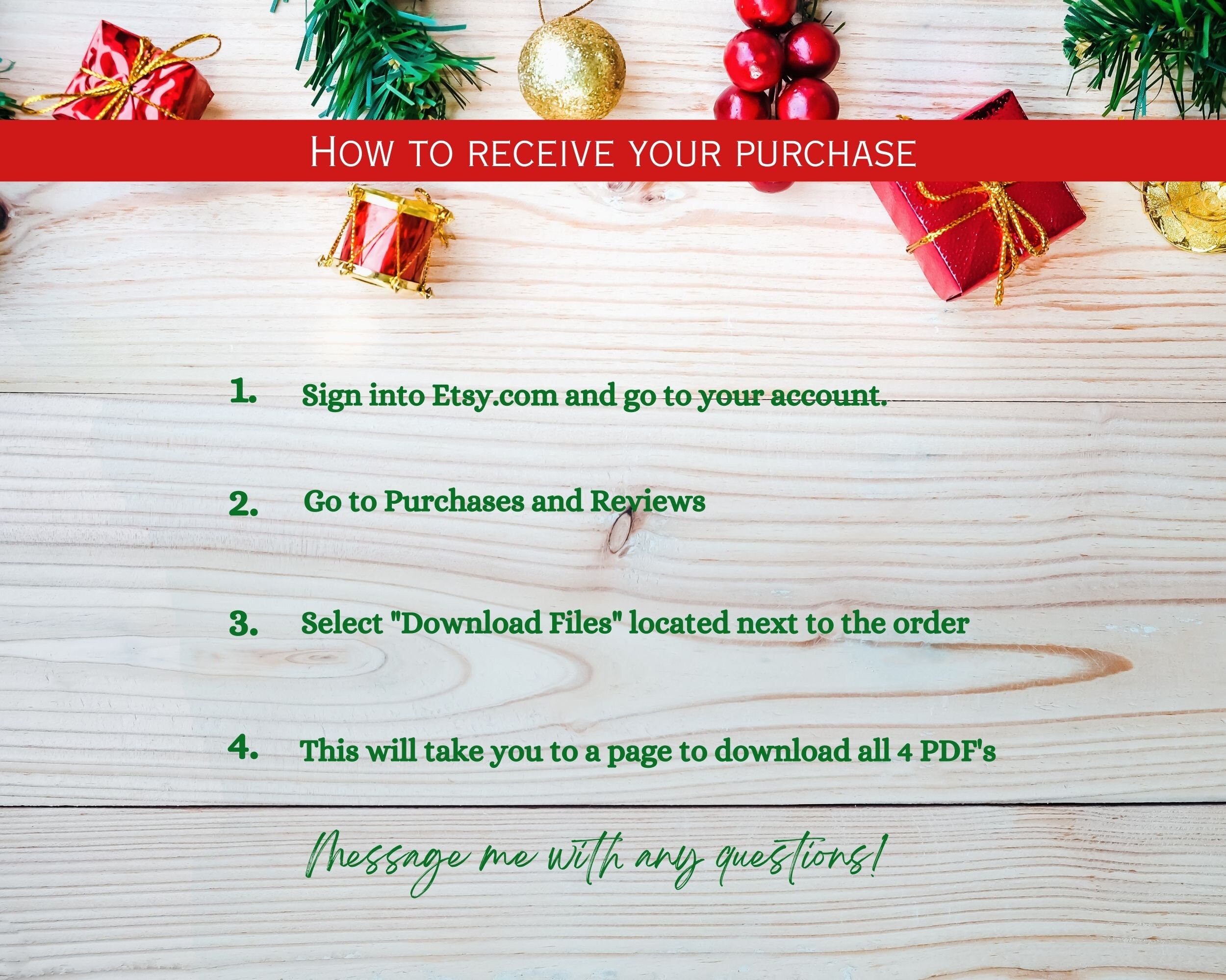 Christmas Dinner Printable Menu Meal Planner Bundle - Digital Fill in ...