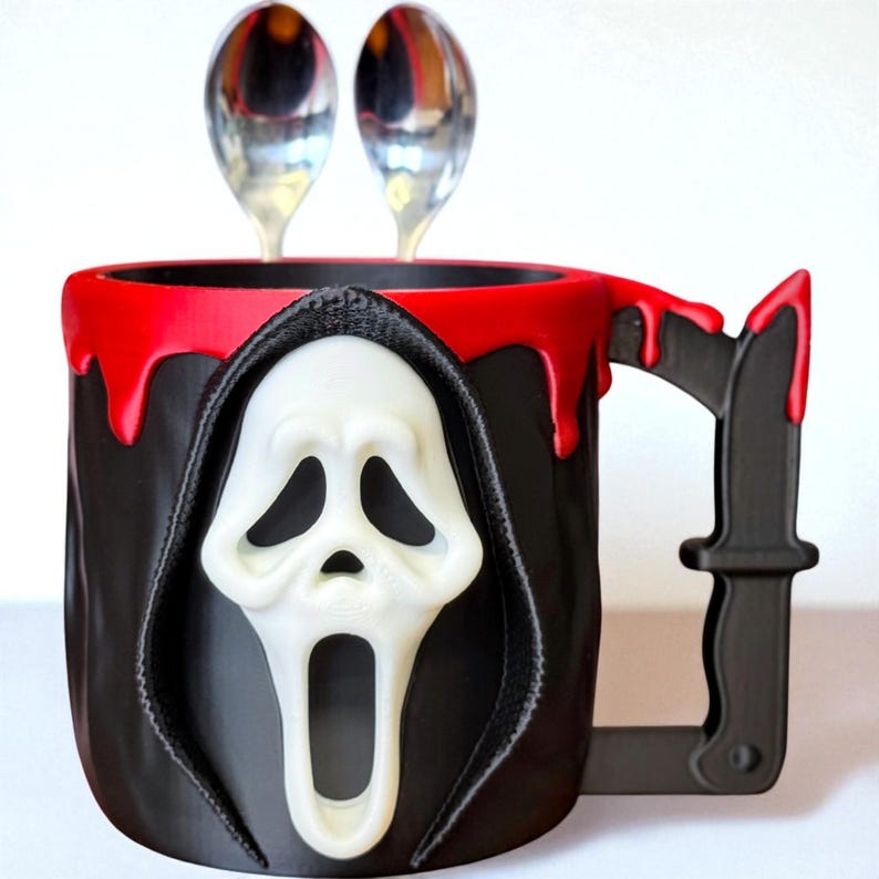 Horror Movie Pint Holder – 3D Printed Ice Cream Stand With Spoon Slots ...