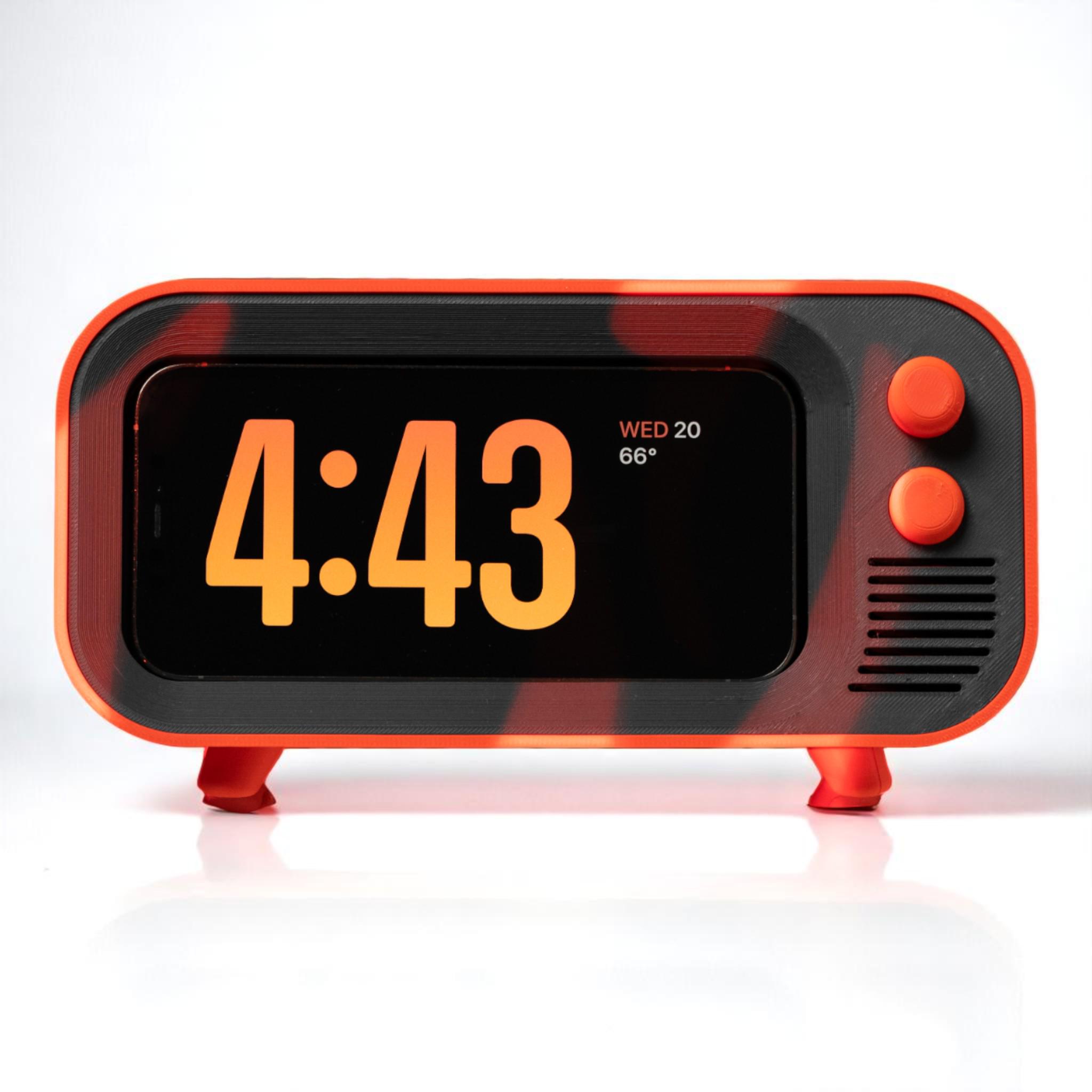 Retro iPhone Magsafe Dock – 3D Printed Flip Clock Nightstand Holder ...