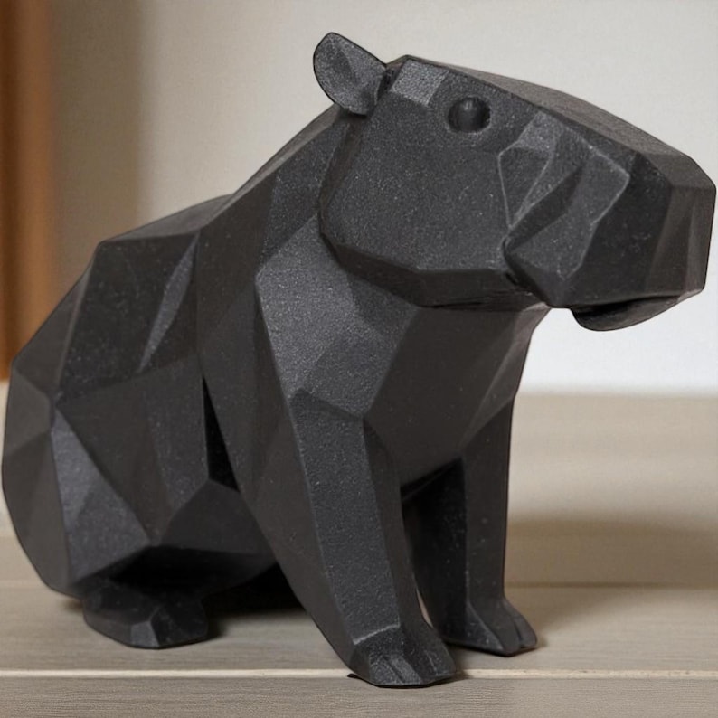 3d-printed Capybara Statue – Minimalist Desk Decor Figurine - Etsy