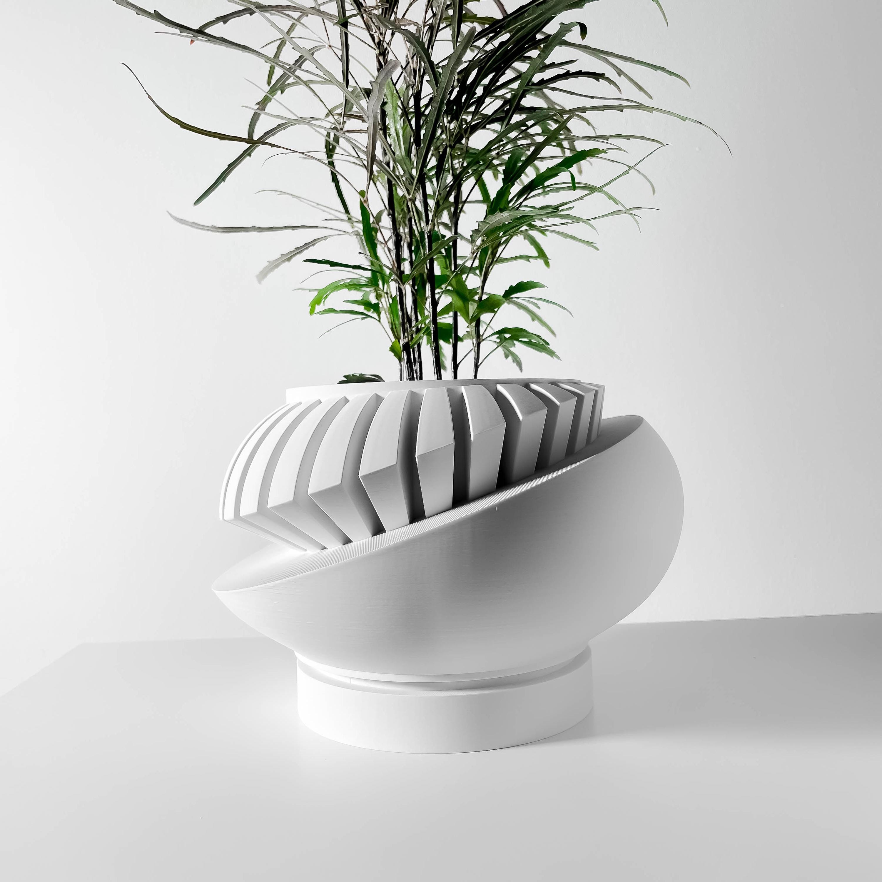 Modern 3D Printed Planter Geometric Architectural Plant Pot for Indoor ...