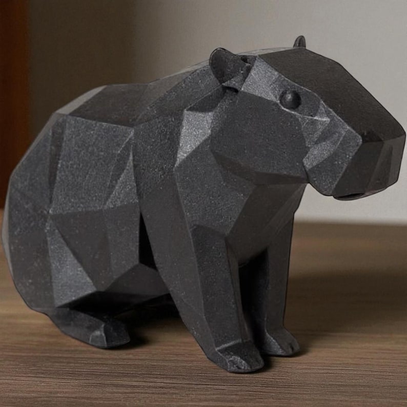 3d-printed Capybara Statue – Minimalist Desk Decor Figurine - Etsy