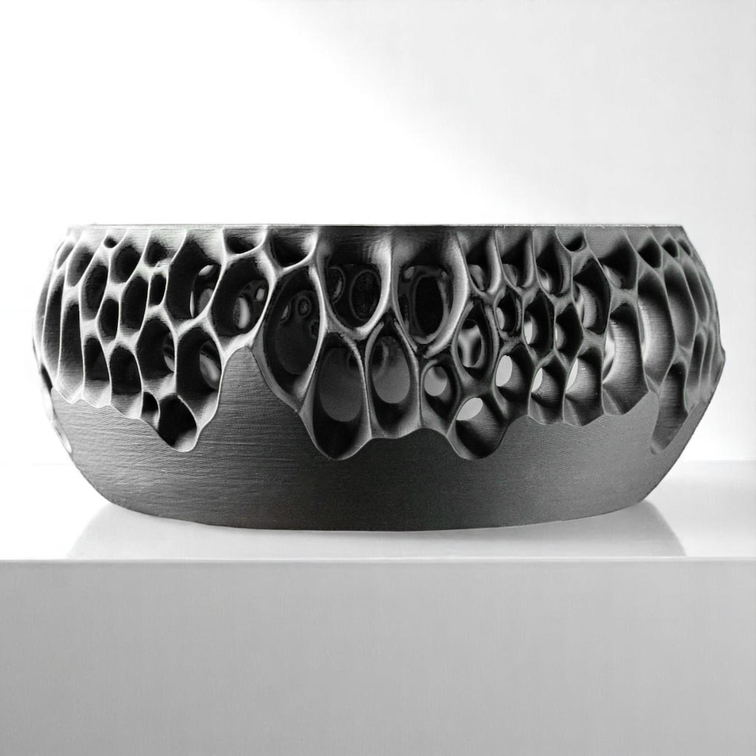 Organic 3D Printed Bowl – Modern Parametric Design Decorative Fruit ...
