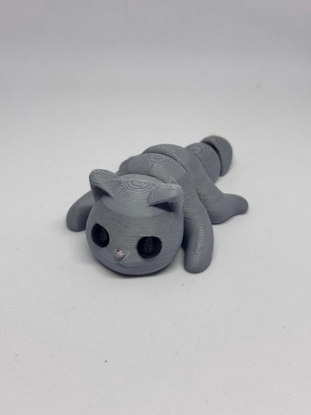 Cat Keychain 3D Printed Articulated Cat Charm Flexible Movable Toy Cute ...
