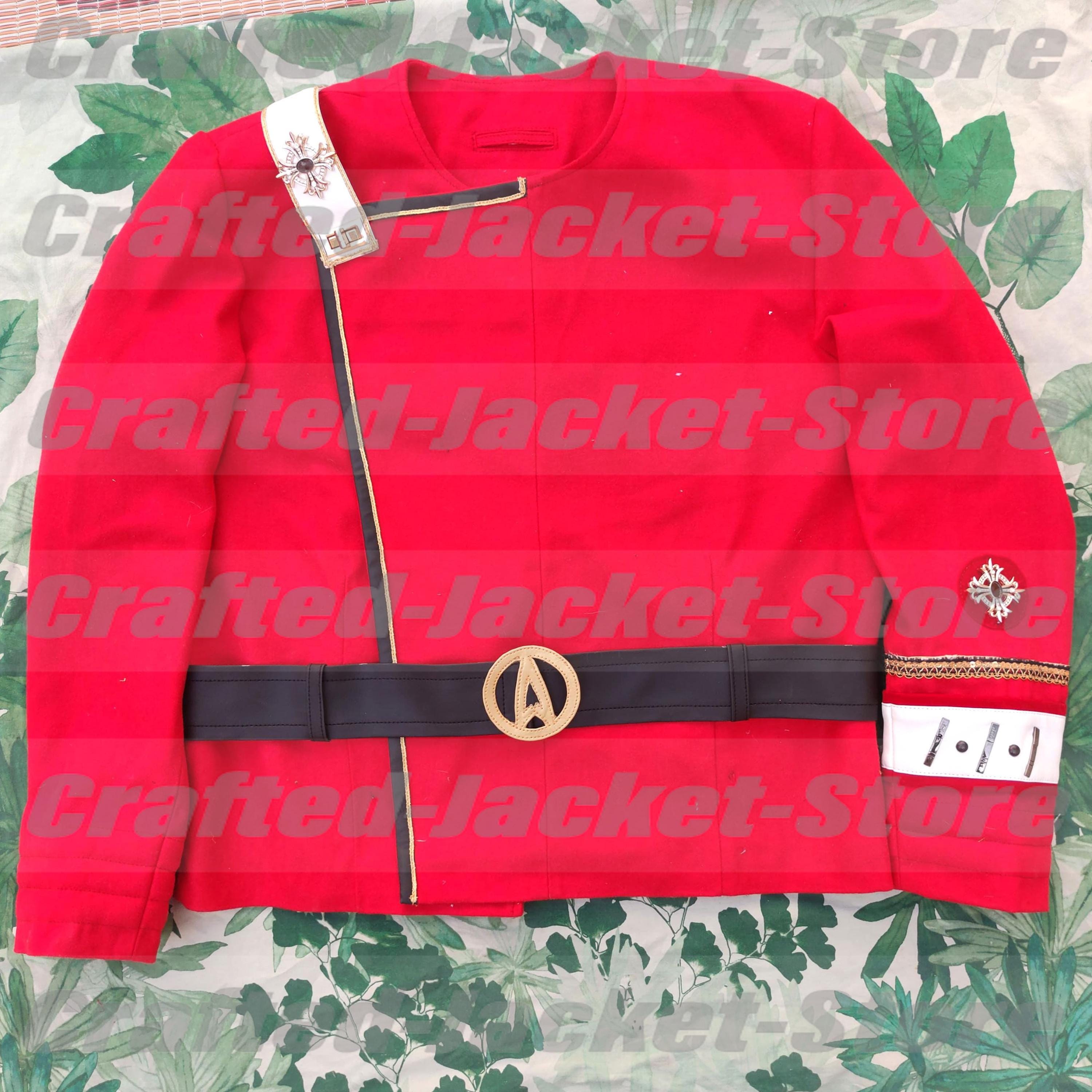 Handmade Star Trek II the Wrath of Khan Kirk Red Wool Jacket for Men ...