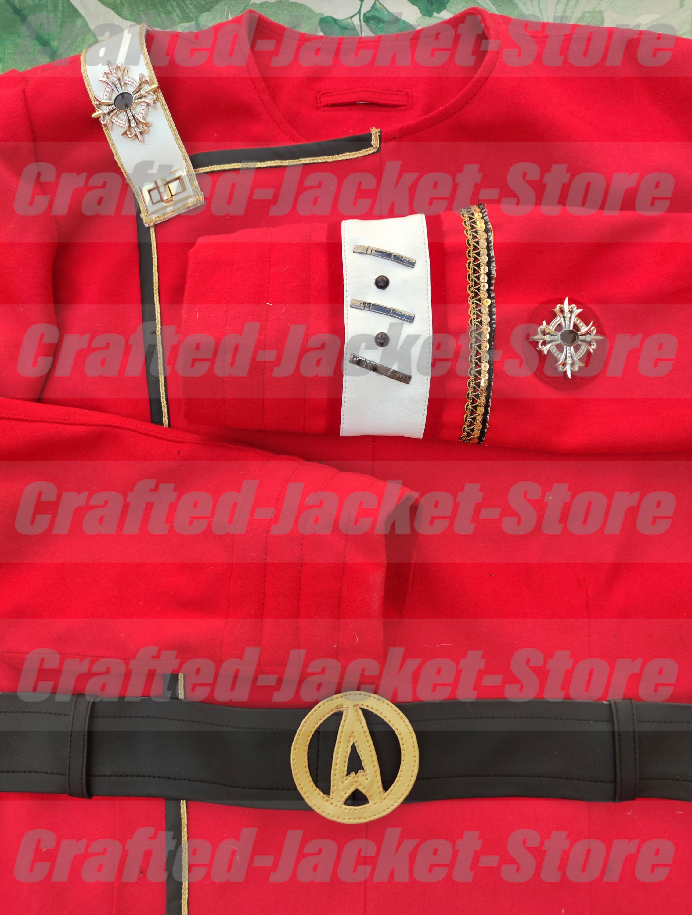 Handmade Star Trek II the Wrath of Khan Kirk Red Wool Jacket for Men ...