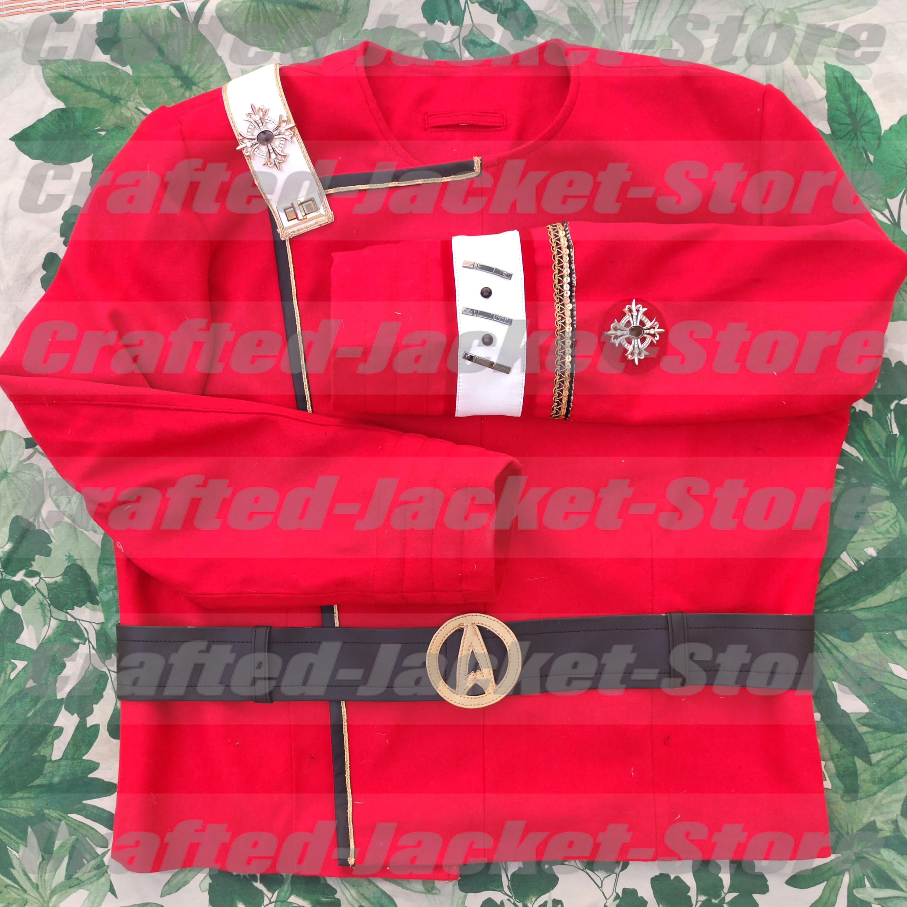 Handmade Star Trek II the Wrath of Khan Kirk Red Wool Jacket for Men ...