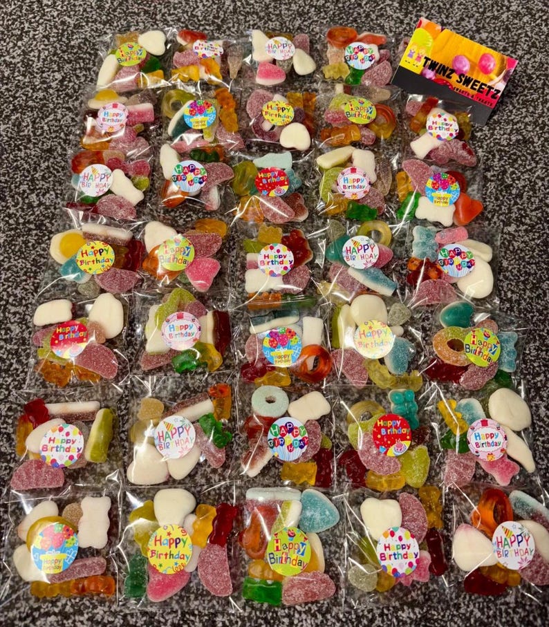 Mini Halal Sweet Pouches| Birthday Party, Bridal, Baby Shower Favours ...