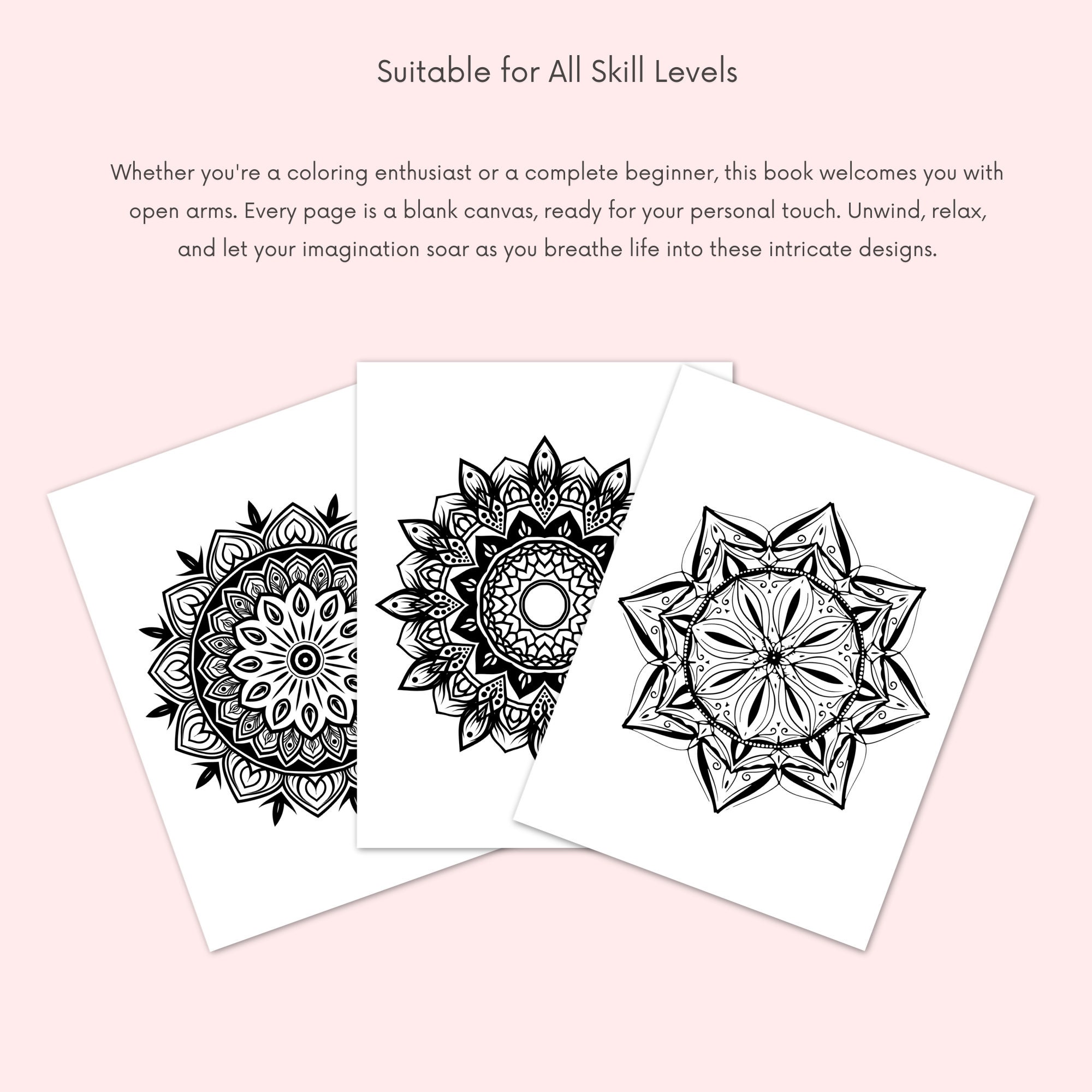 Mandalas Coloring Book Mindful Relaxation Meditative - Etsy