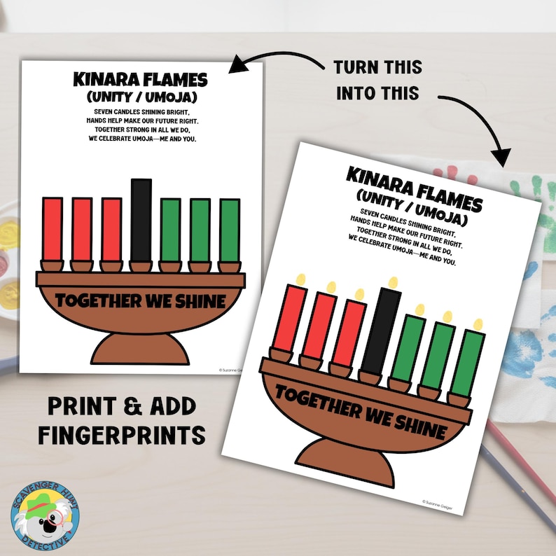 Kwanzaa Handprint Craft Activity, Kwanzaa Kinara Candleholder ...