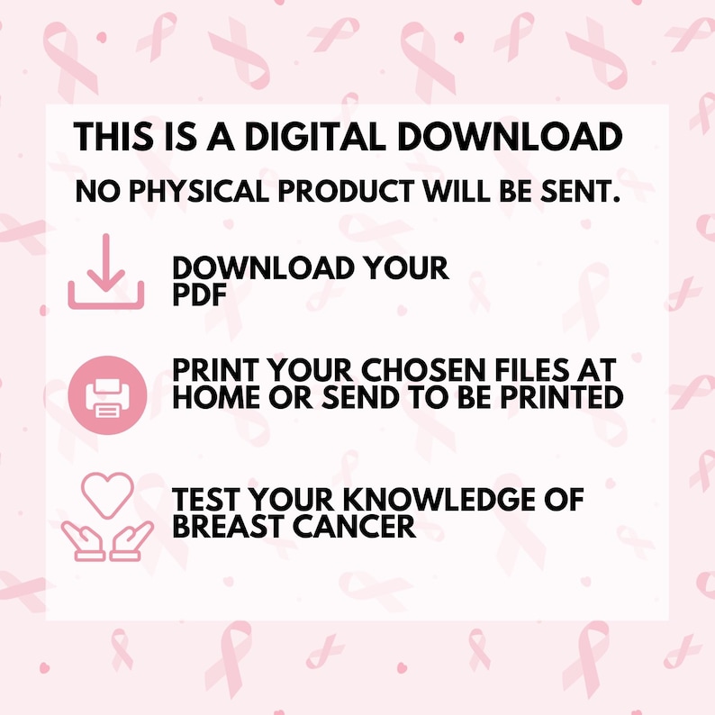 Breast Cancer Awareness Trivia True False Game Printable, Breast Cancer ...