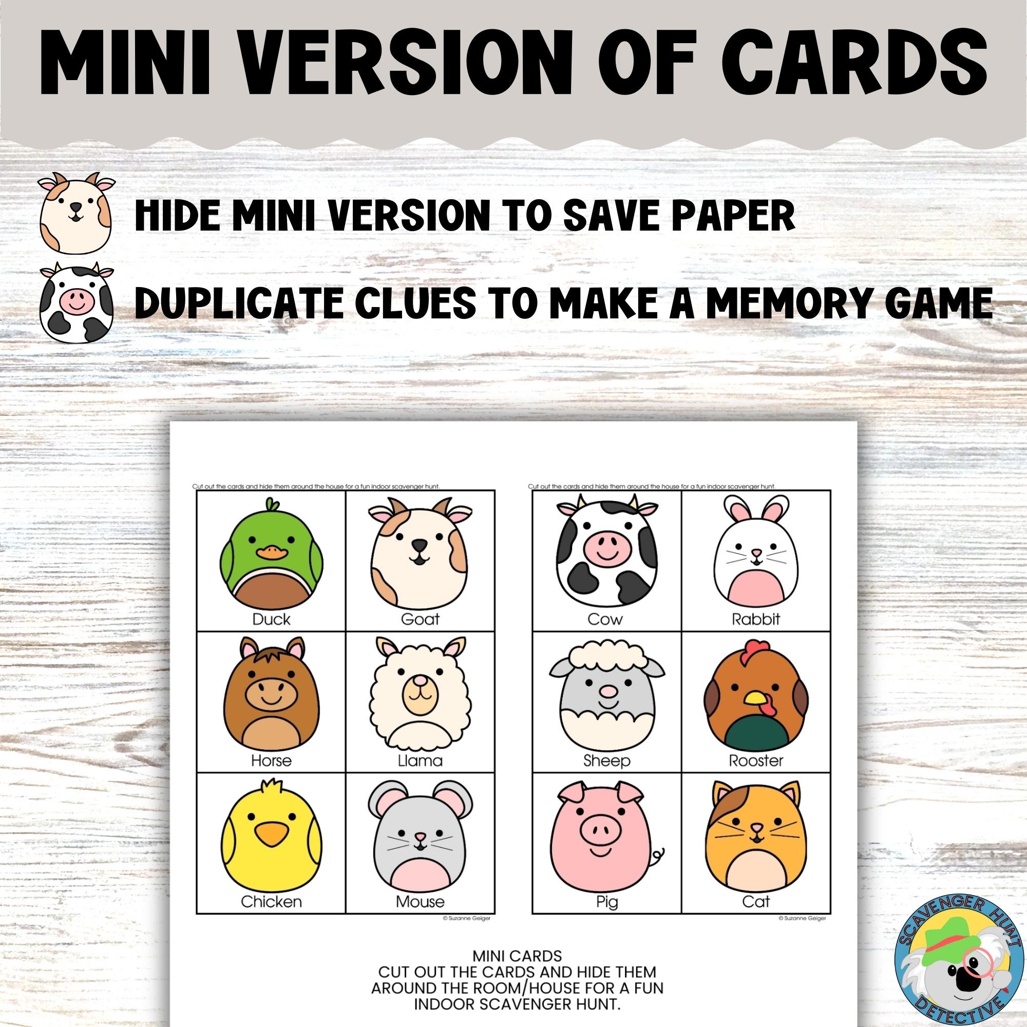 Farm Animals Scavenger Hunt for Preschoolers With Picture Clues, Farm ...