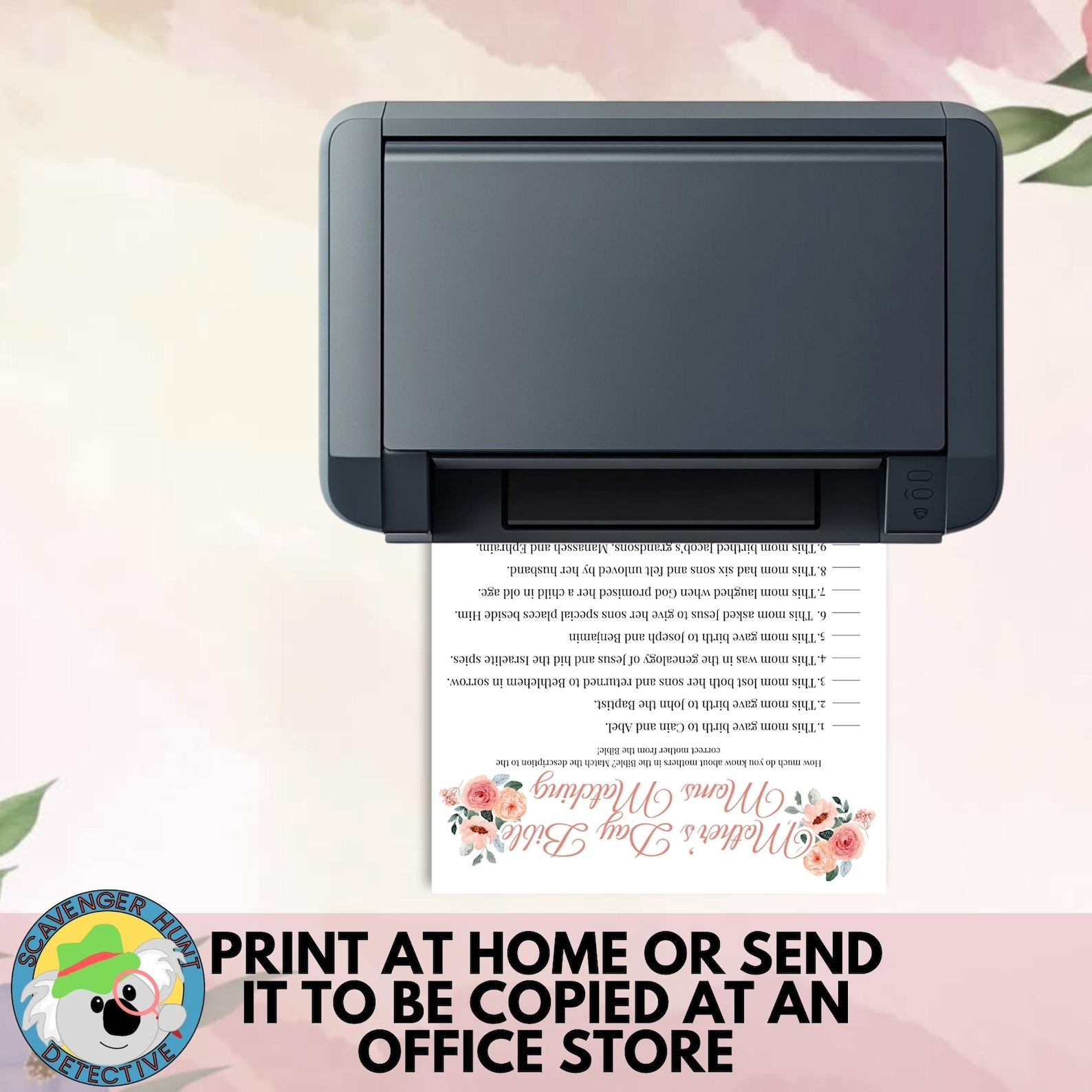 Mothers Day Bible Moms Matching Game, Bible Mothers Day Game Moms of ...