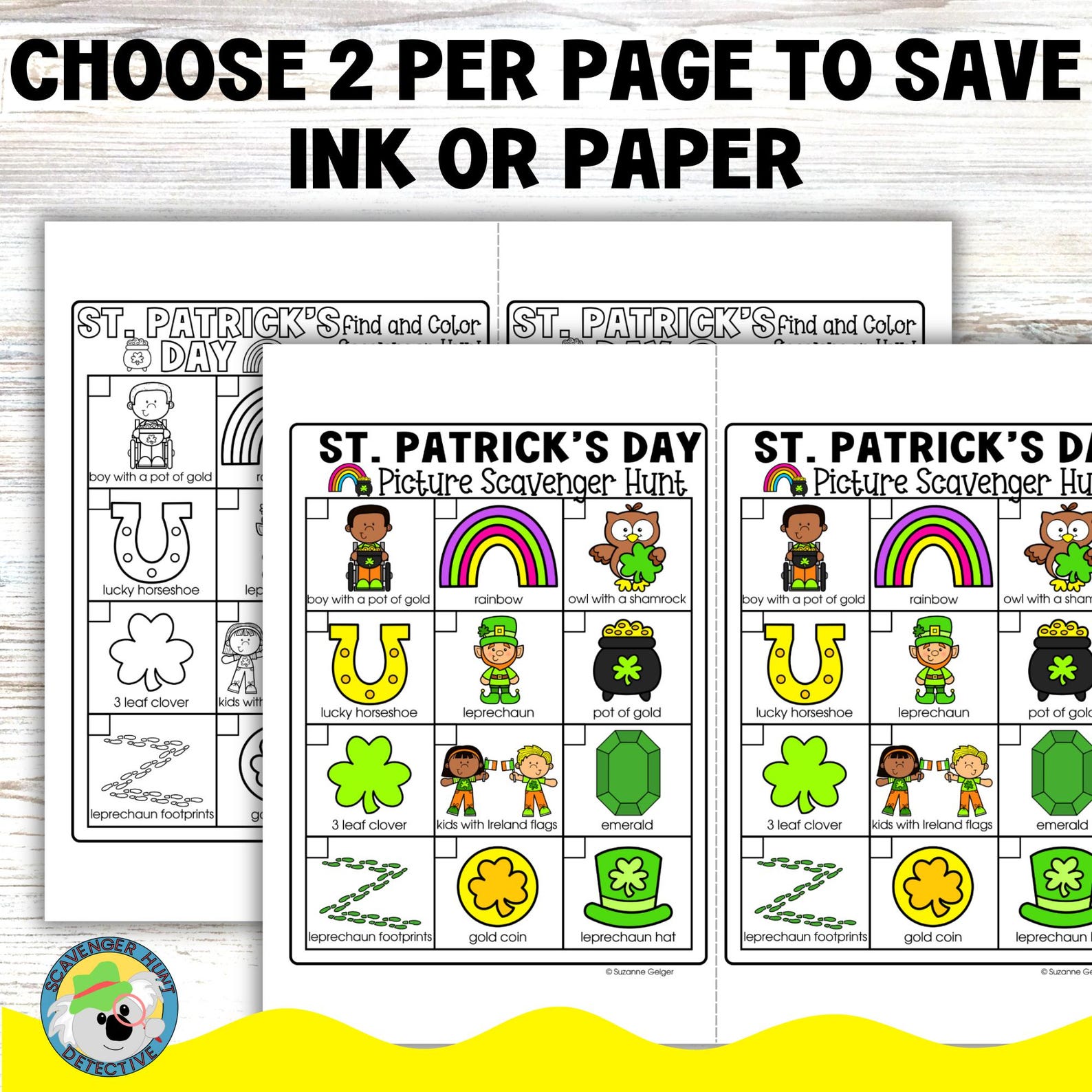 St. Patrick's Day Scavenger Hunt for Toddlers With Picture Clues ...