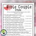Bible Couples Trivia Game, Valentine's Party Couples of the Bible Game ...
