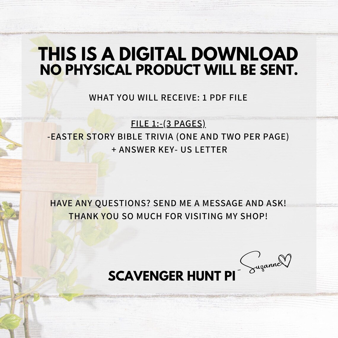 Easter Story Bible Trivia Game, Easter Holy Week Bible Game Church ...