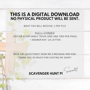 Easter Story Bible Trivia Game, Easter Holy Week Bible Game Church ...