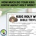Holy Week Easter Bible Trivia Game for Kids, Easter Story Bible Game ...