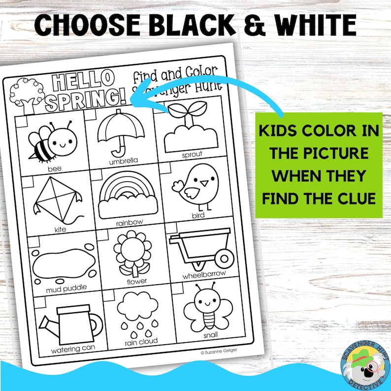 Spring Scavenger Hunt for Preschoolers and Toddlers With Picture Clues ...