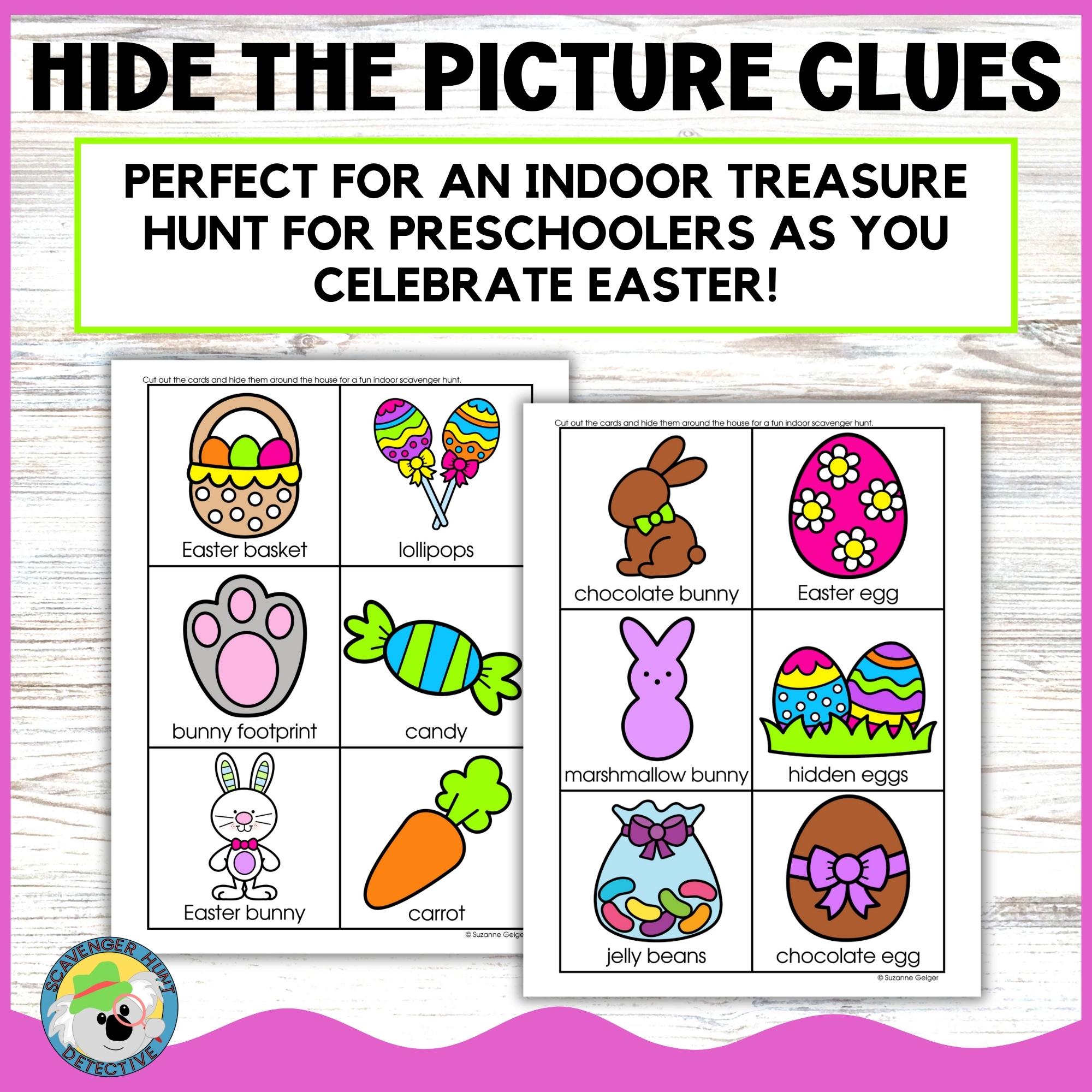 Easter Scavenger Hunt for Preschoolers and Toddlers With Picture Clues ...