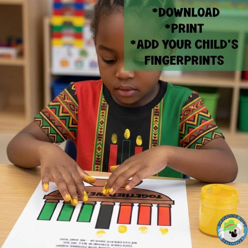 Kwanzaa Handprint Craft Activity, Kwanzaa Kinara Candleholder ...