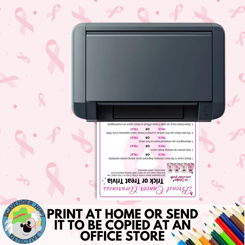 Breast Cancer Awareness Trivia True False Game Printable, Breast Cancer ...