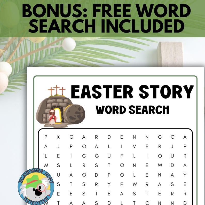 Holy Week Easter Bible Matching Game for Kids, Easter Story Bible Game ...