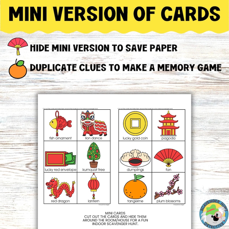 Lunar New Year Scavenger Hunt With Picture Clues for Preschool and ...