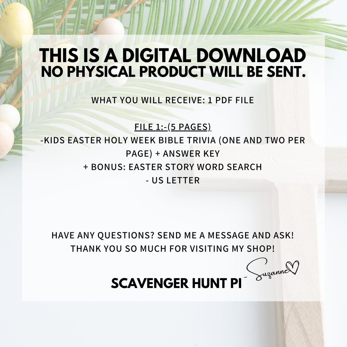 Holy Week Easter Bible Trivia Game for Kids, Easter Story Bible Game ...