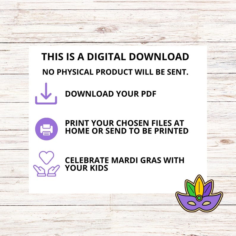 Mardi Gras Paper Crown Craft Activity, Coloring Printable Mardi Gras ...