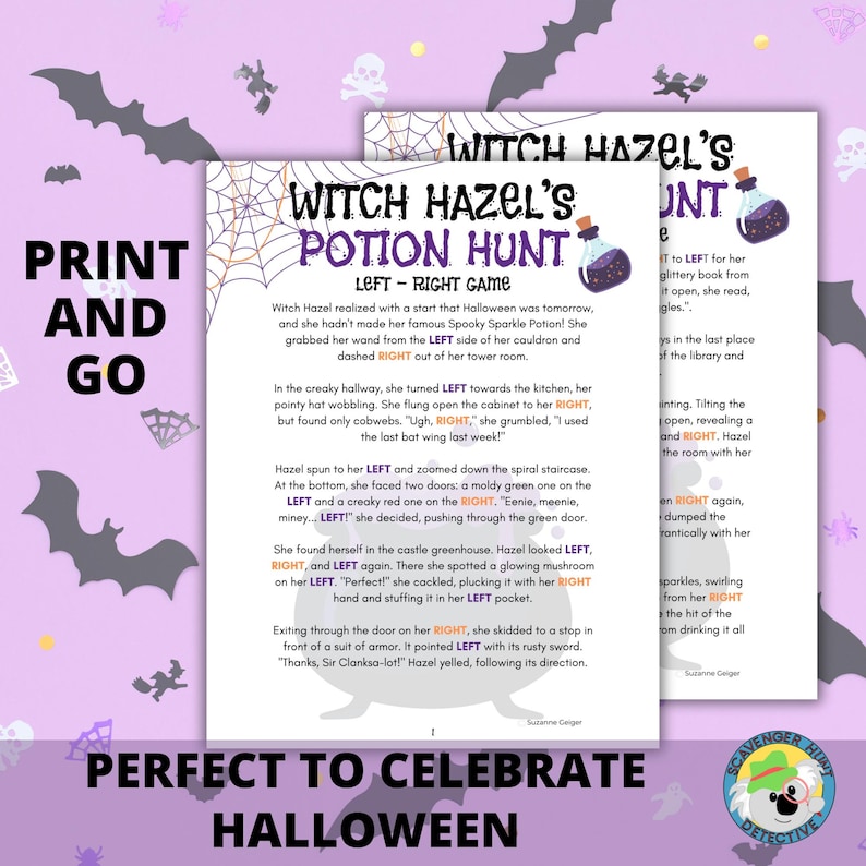 Halloween Left-right Game Printable Pass the Candy Party Activity for ...