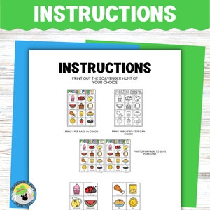 Picnic Scavenger Hunt for Preschoolers With Picture Clues, Toddler ...