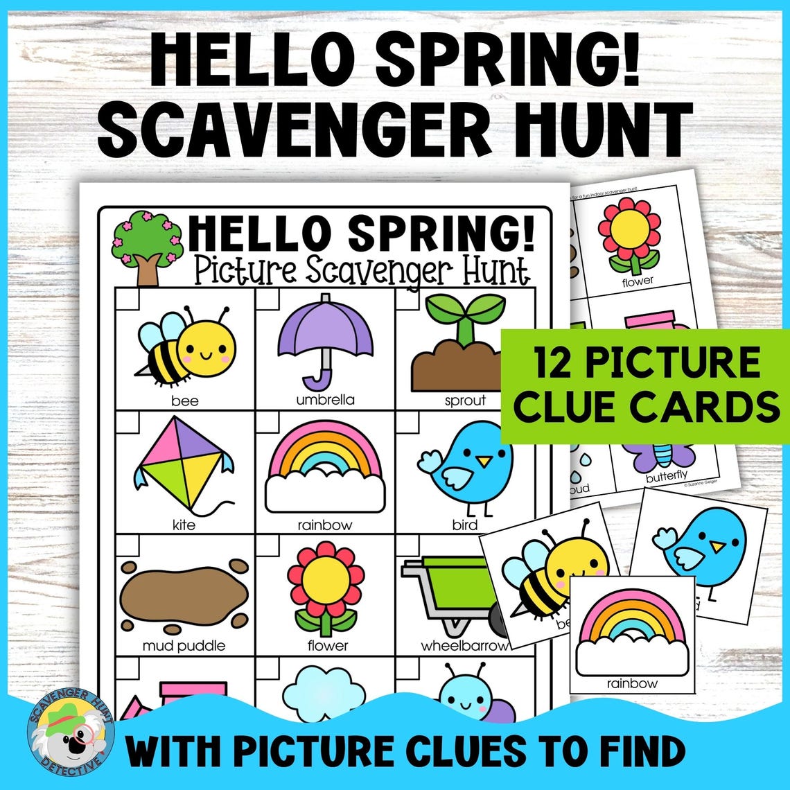 Spring Scavenger Hunt for Preschoolers and Toddlers With Picture Clues ...