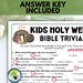Holy Week Easter Bible Trivia Game for Kids, Easter Story Bible Game ...