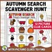 Autumn Scavenger Hunt for Preschool With Picture Clues, Toddler Fall ...
