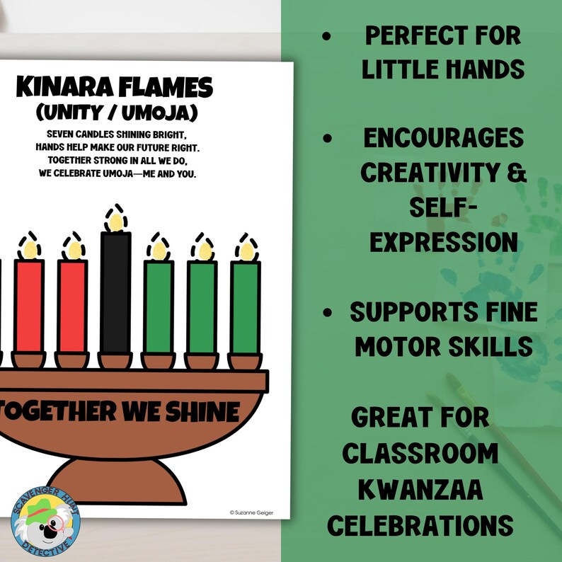 Kwanzaa Handprint Craft Activity, Kwanzaa Kinara Candleholder ...