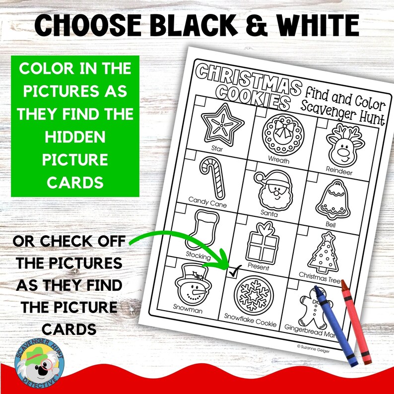Christmas Cookie Scavenger Hunt for Preschoolers With Picture Clues ...