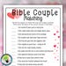 Bible Couples Matching Game, Valentine's Party Couples of the Bible ...