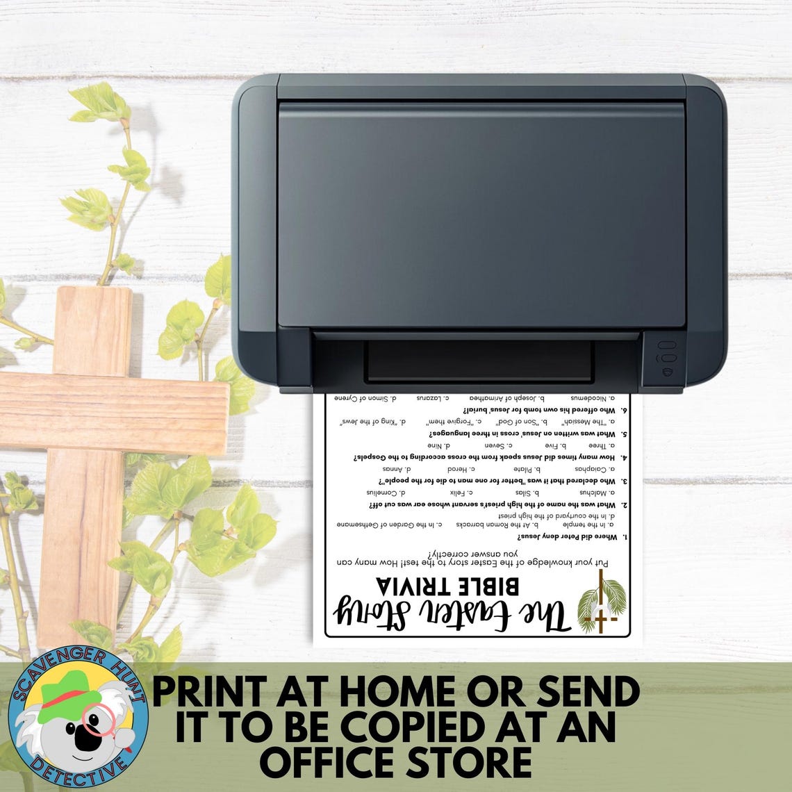 Easter Story Bible Trivia Game, Easter Holy Week Bible Game Church ...