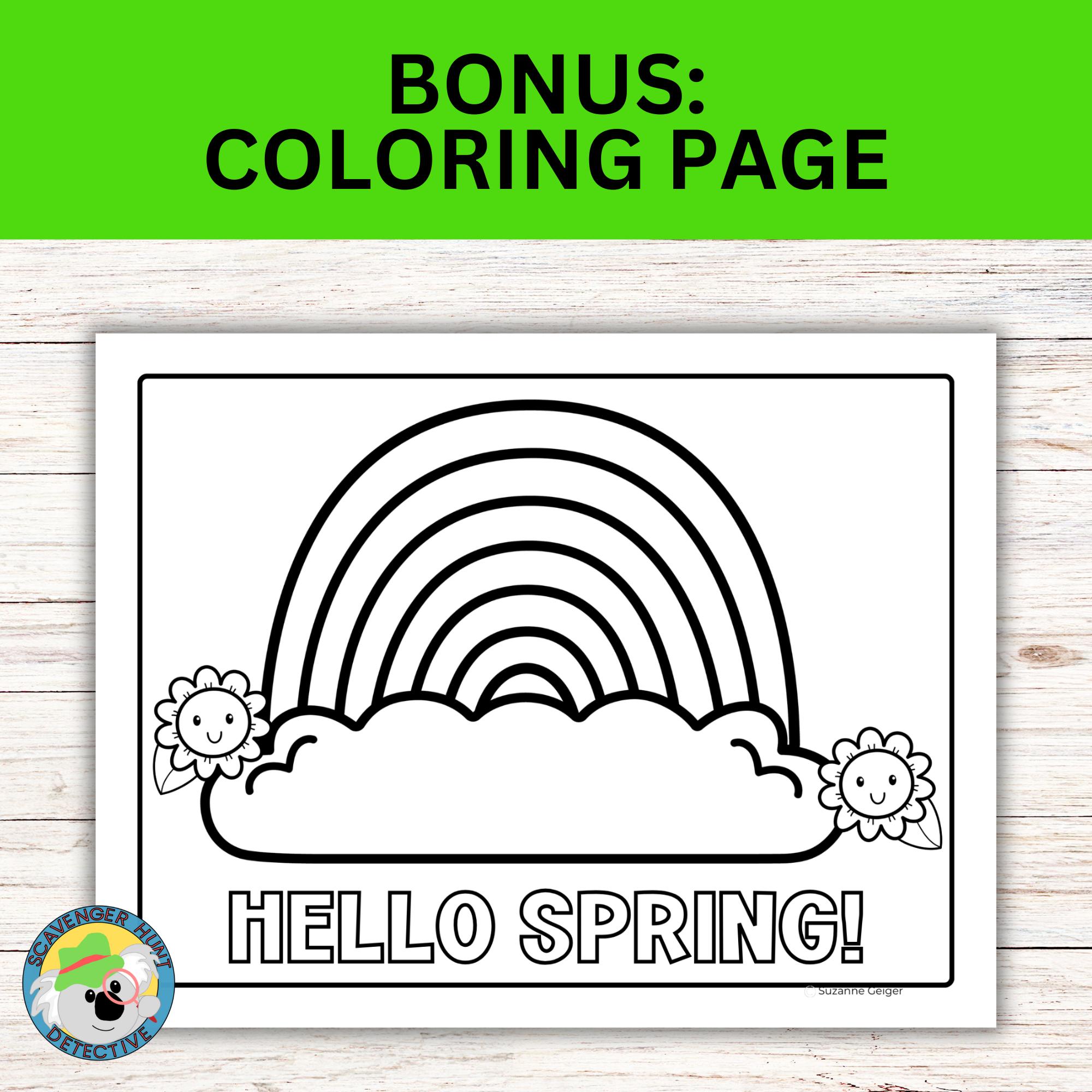 Spring Paper Crown Craft Activity, Coloring Printable First Day of ...