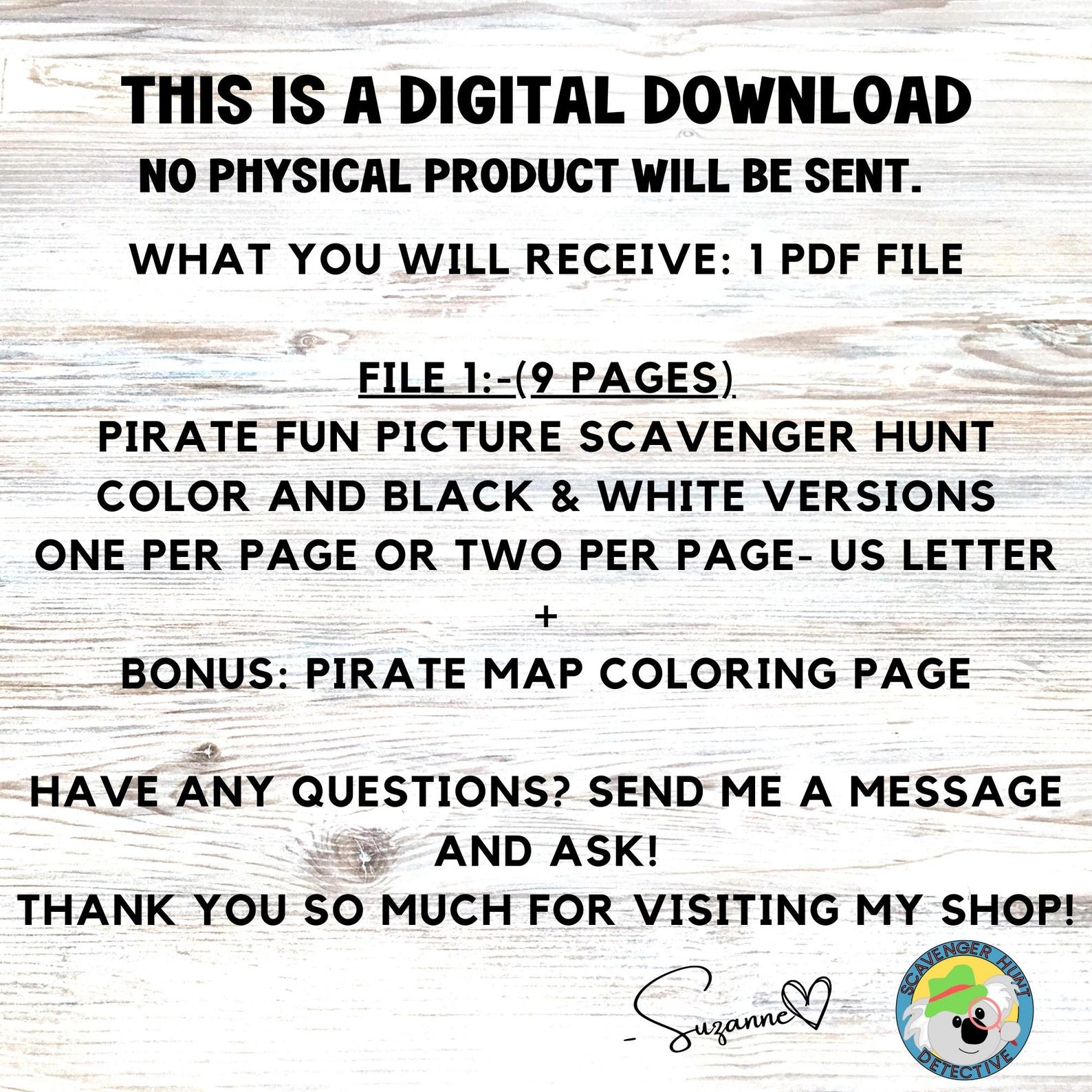 Pirate Scavenger Hunt for Preschoolers With Picture Clues, Daycare ...